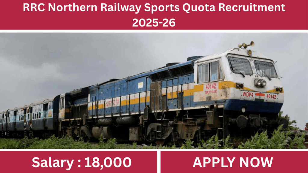 RRC Northern Railway Sports Quota Recruitment 2025-26 – Apply Online ...